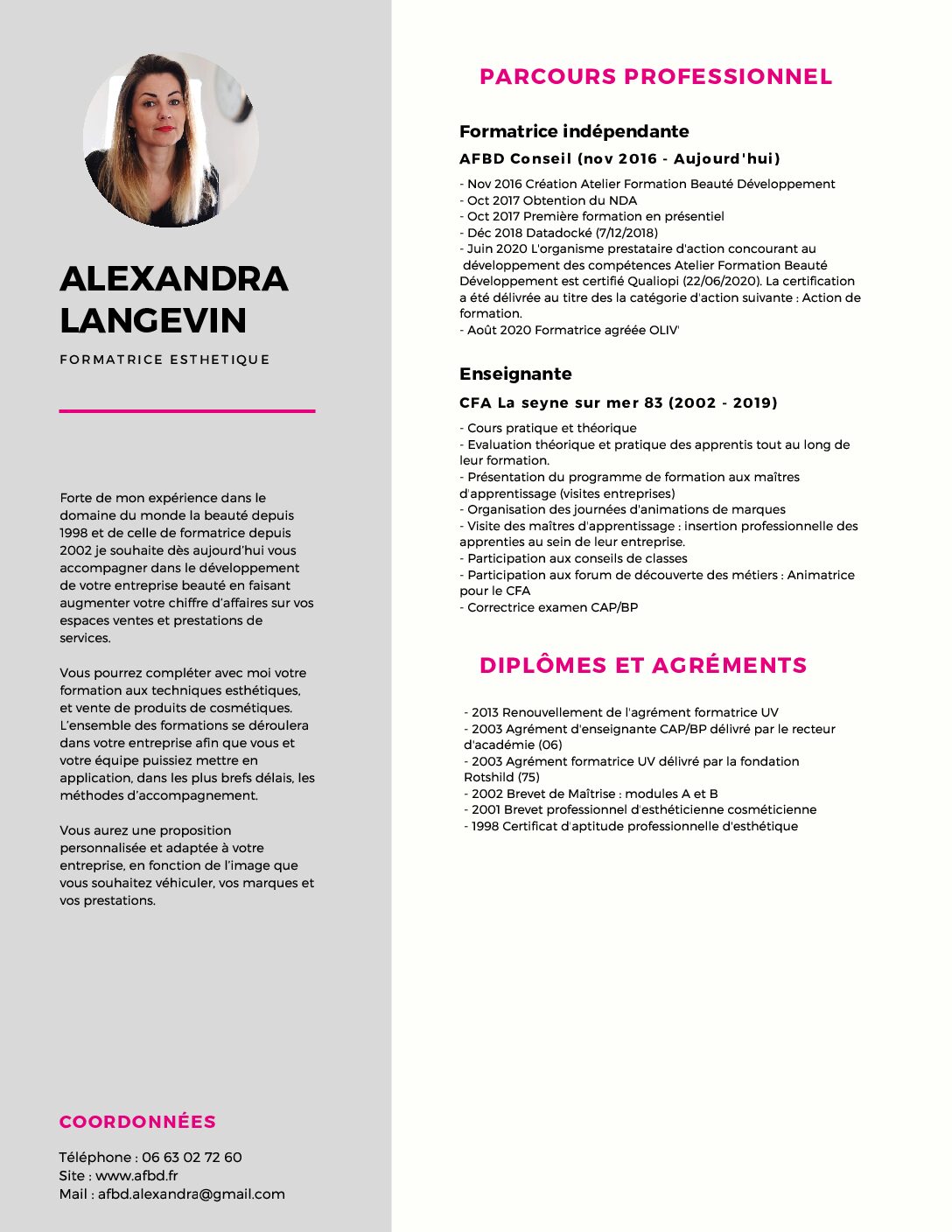 CV Alexandra Langevin 2021 | AFBD